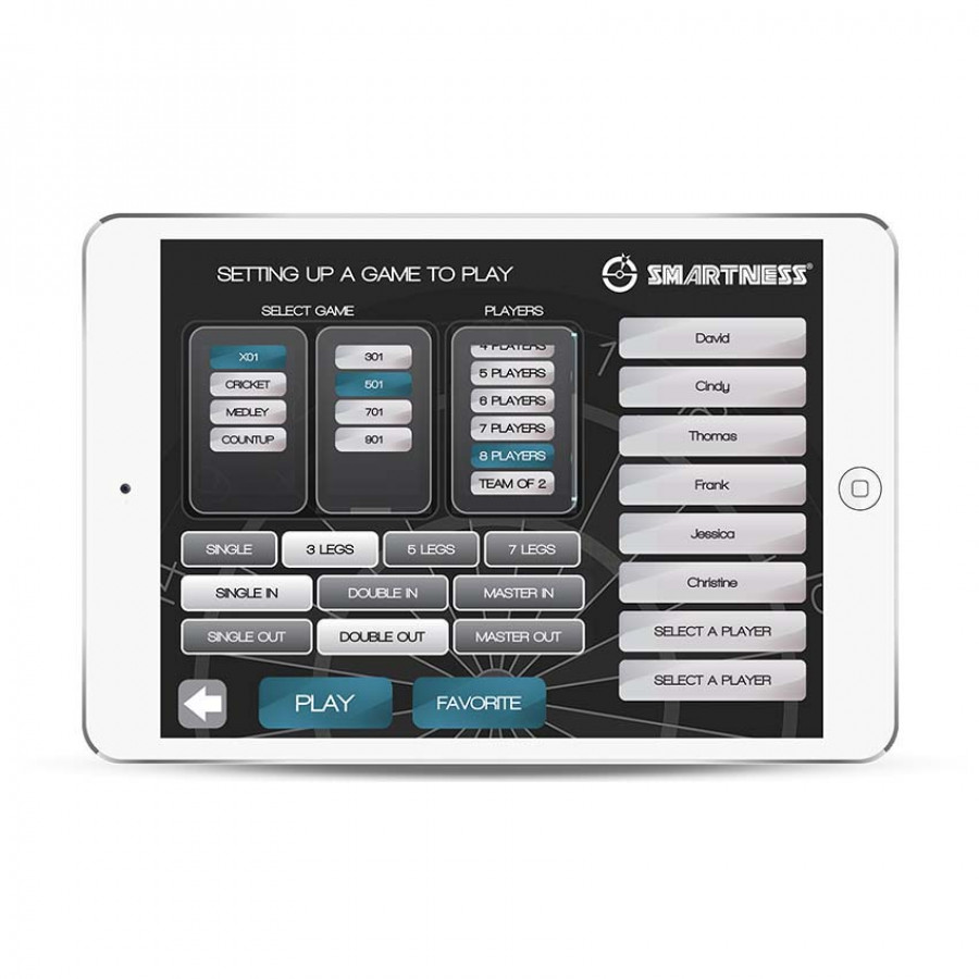 Smart dartboard CARROMCO Smartness Turbo Charger 4.0 | YAKOSPORT.EU